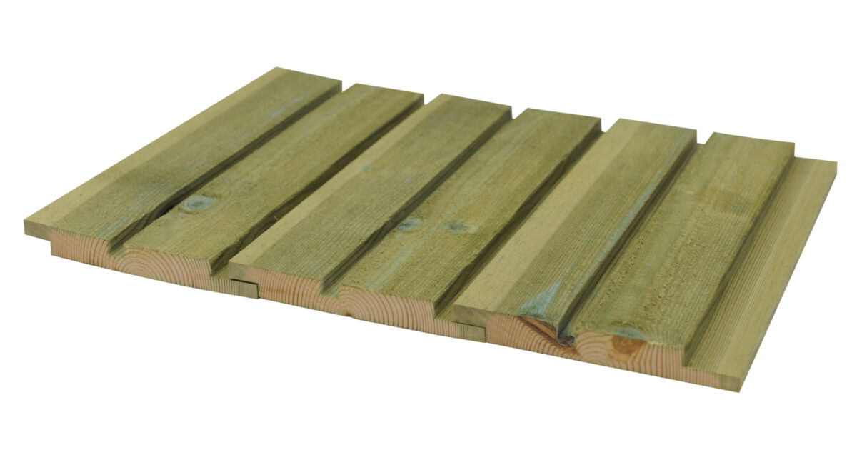 FURU 19X148 DOBBELFALS RETT MED SPOR CU-IMPREGNERT - Alvdal Skurlag